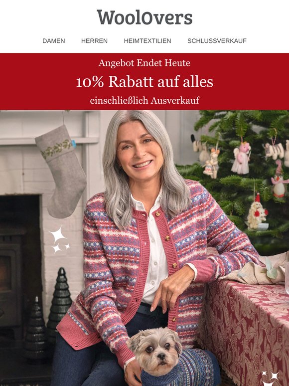 WoolOvers: 10% Rabatt auf alles, einschließlich Ausverkaufsartikel. Das ...
