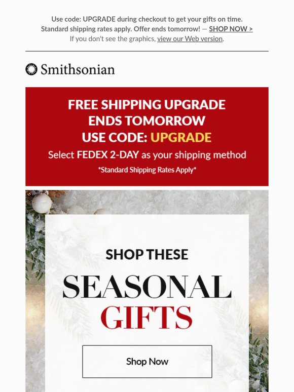 Smithsonian Store: Shop Seasonal Gifts + Free Shipping Upgrade Ends ...