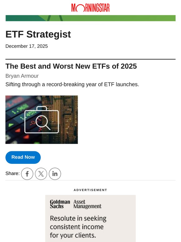 Morningstar: The Best and Worst New ETFs of 2025 | Milled