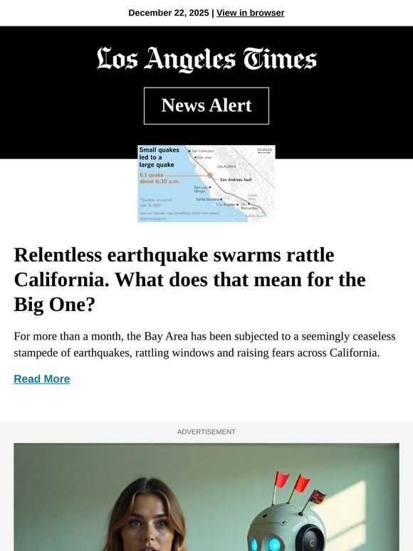 Los Angeles Times: Relentless earthquake swarms rattle California. What ...