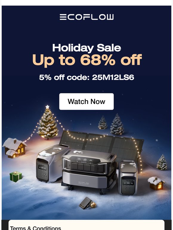 EcoFlow: 🔋 Holiday Sale Live Stream is on! | Milled