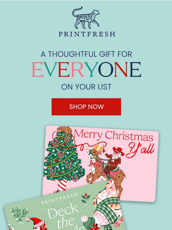 Printfresh: Don’t stress! A gift card always fit | Milled