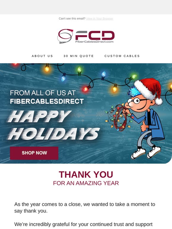 Fiber Cables Direct: Thank You for a Great Year | Milled