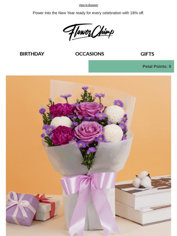 Flower Chimp: 🌸 PayDay Power Up: 18% Off! | Milled