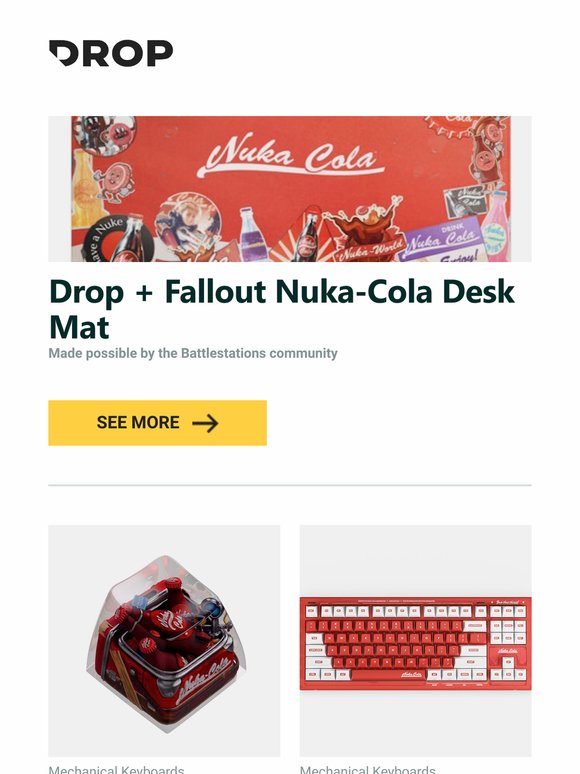 Drop: Drop + Fallout Nuka-Cola Desk Mat, Drop + Fallout Nuka-Cola ...