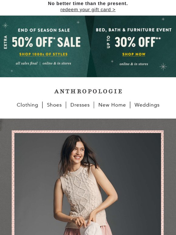 Anthropologie: Sweater dresses to live in all season long 🧶 | Milled