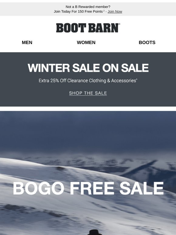 Boot Barn: BOGO Free Sale Happening Now In-Store Only | Milled