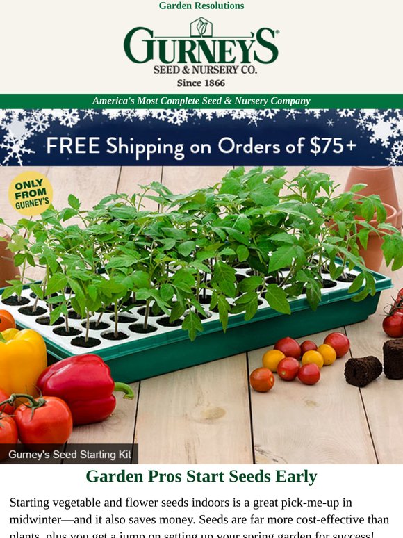 Gurney's Seed & Nursery: Resolving to start seeds indoors EARLY this ...