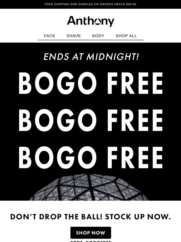Anthony: Quick – Buy 1, Get 1 FREE before midnight! 🪩 | Milled