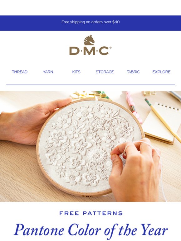 DMC: Complimentary Patterns: Pantone Color of the Year Florals ☁️ | Milled