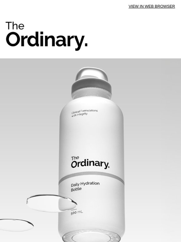 The Ordinary: Your new water bottle. Our treat. | Milled