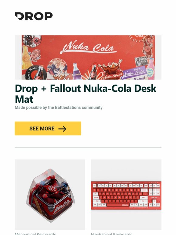 Drop: Drop + Fallout Nuka-Cola Desk Mat, Drop + Fallout Nuka-Cola ...