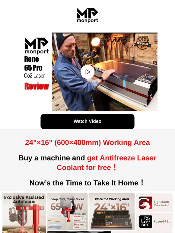 Monport: Meet the Reno65 Laser Engraver — Big Power, Bigger ...