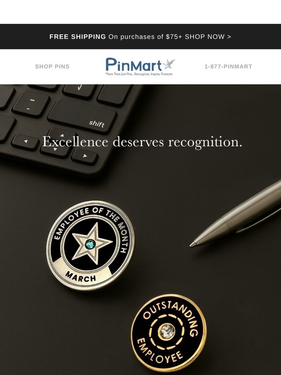 PinMart: Plan Your 2026 Recognition: Employee Reward Program Pins | Milled