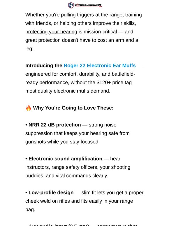 Concealed Carry: Protect Your Ears Without Breaking the Bank — Roger 22 ...