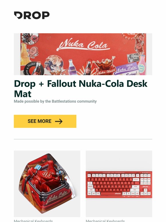 Drop: Drop + Fallout Nuka-Cola Desk Mat, Drop + Fallout Nuka-Cola ...