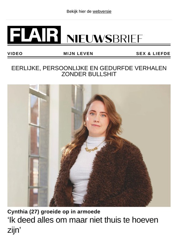 Flair: Cynthia (27) groeide op in armoede: ‘Ik deed alles om maar niet ...