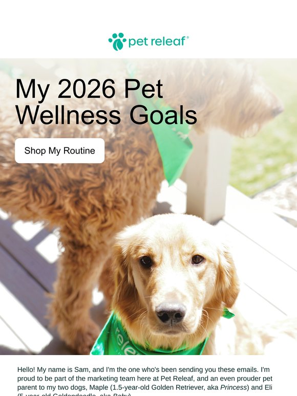 Pet Releaf: Meet Sam: My New Year Goals for Maple & Eli | Milled