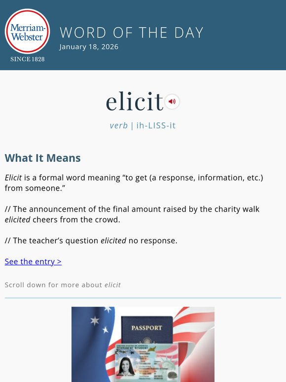 Merriam-Webster: Elicit - plus, A List of Most Commonly Confused Words ...