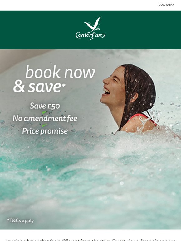 Center Parcs: 2026 breaks from £23** per person, per night | Milled