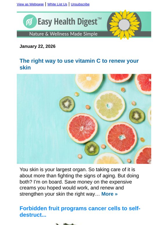 Easy Health Options: This eye vitamin wages war on cancer | Milled