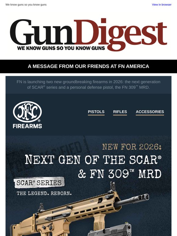Gun Digest Store: New Year, New FN Products: Next Gen SCAR & FN 309 ...