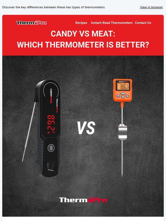 ThermoPro: Candy vs Meat Thermometers: What's the Difference? | Milled