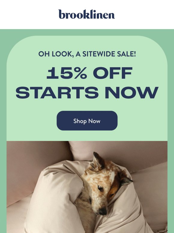 Brooklinen: Sitewide Savings START NOW! | Milled