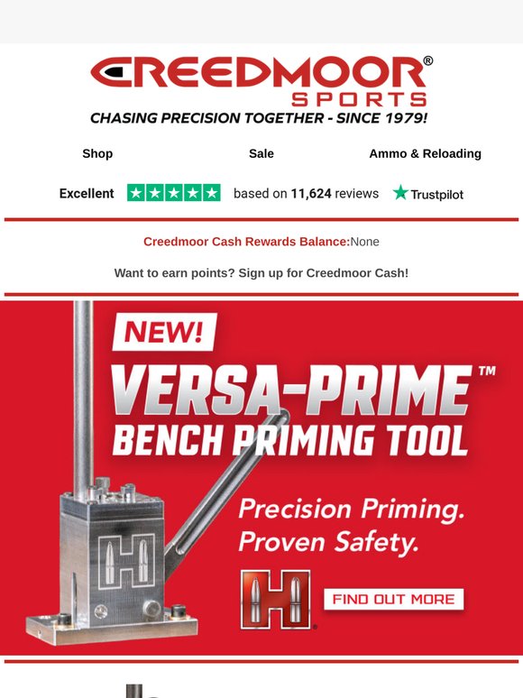 Creedmoor Sports: New Hornady Versa-Prime Bench Priming Tool | Milled