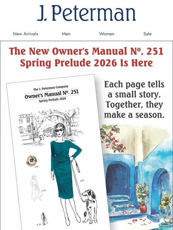 J. Peterman: The New Owner's Manual No. 251 Spring Prelude 2026 Is Here ...