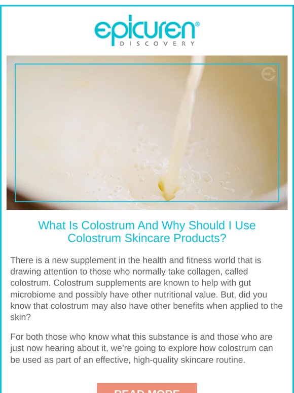 Epicuren: What Is Colostrum And Why Should I Use Colostrum Skincare ...