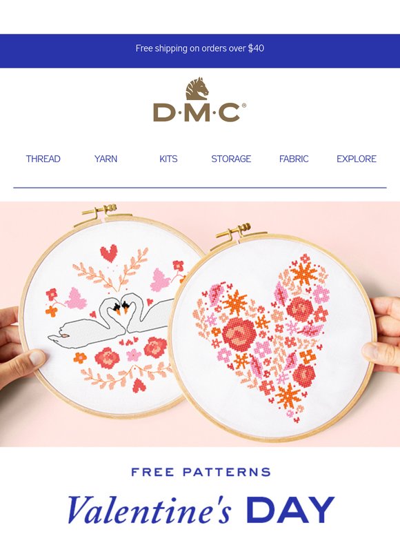 DMC: Complimentary Patterns: Valentine's Day 💗 | Milled