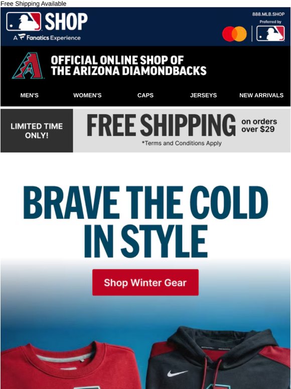 MLB: Stay Warm w/ Diamondbacks Cold Weather Gear! | Milled