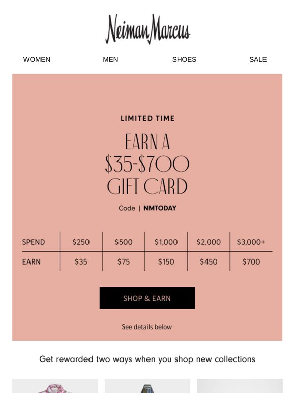 Neiman Marcus: To: You, Love: Us—Up to a $700 Gift Card | Milled