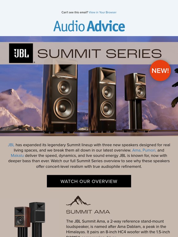 Audio Advice: ⛰️ NEW! JBL Summit Series Arrives: Concert-Level Sound ...