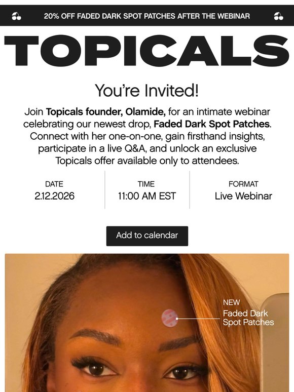 Topicals: You’re Invited 🔓 Live with Topicals Founder Olamide | Milled