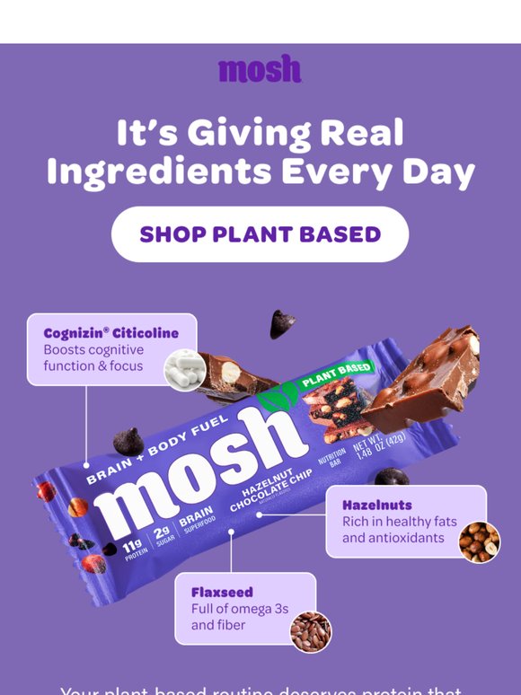 MOSH: Plant Protein Because It's Vegan Cuisine Month | Milled