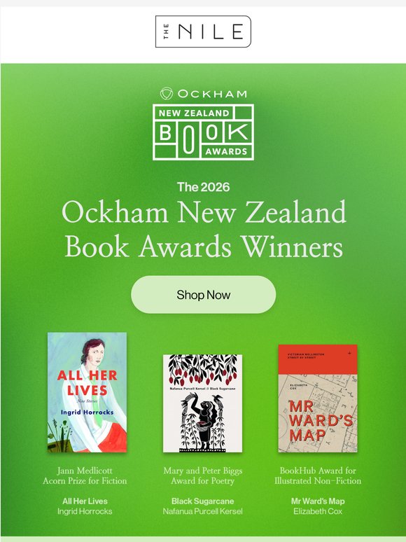 The Nile: The 2026 Ockham New Zealand Book Award Winners 🏆 | Milled