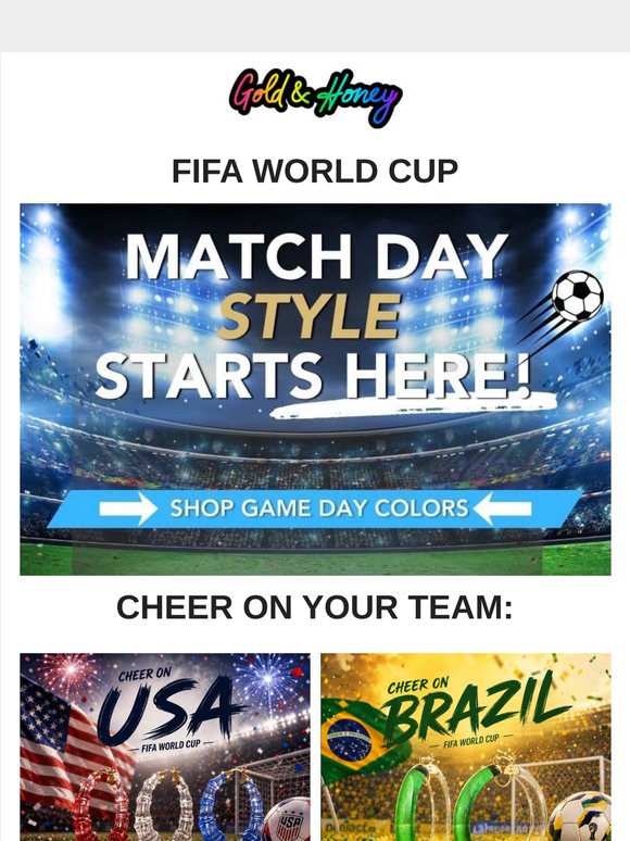 Gold & Honey: FIFA Style Guide: Wear Your Team Colors 🇺🇸🇦🇷 🇧🇷 🏆 | Milled