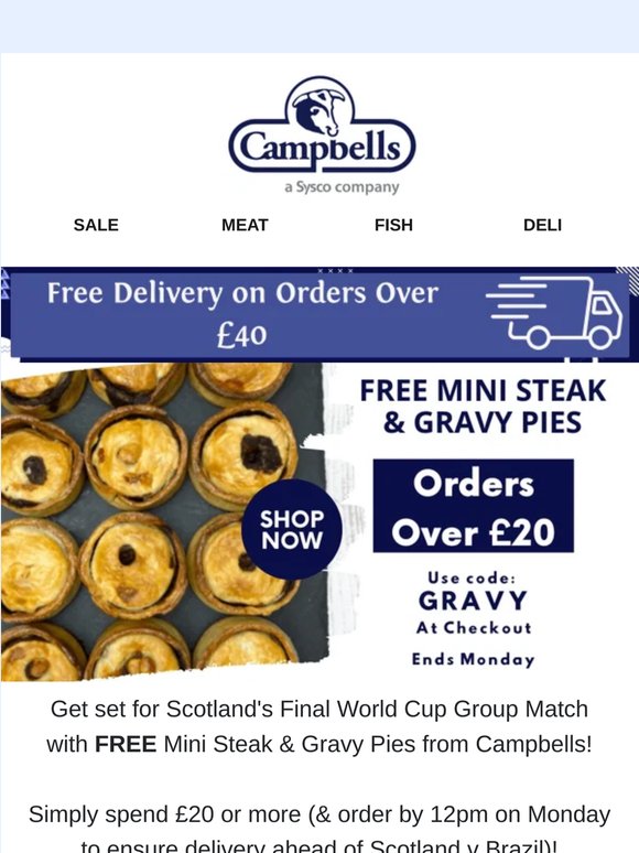 Campbells Prime Meat: FREE Mini Steak & Gravy Pies! | Milled